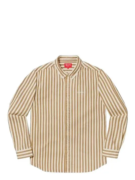 Supreme Striped Denim Shirt - Tan