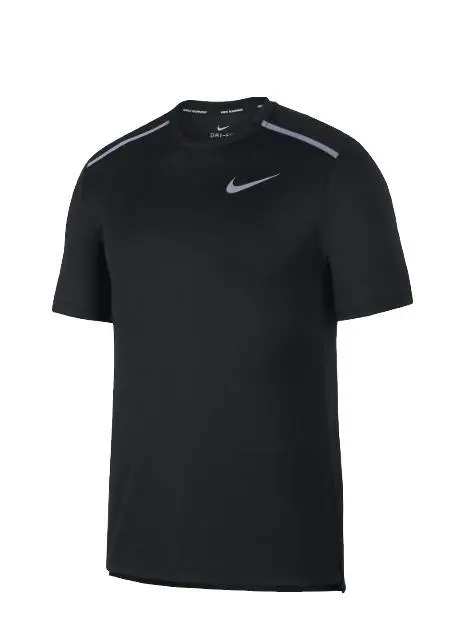 Nike Dri-fit Miler Short-sleeve Top - Black/black