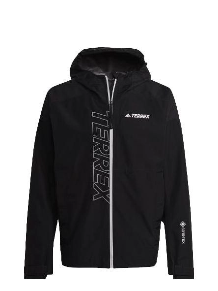 Adidas Alphabet Print Reflective Hooded Jacket - Black