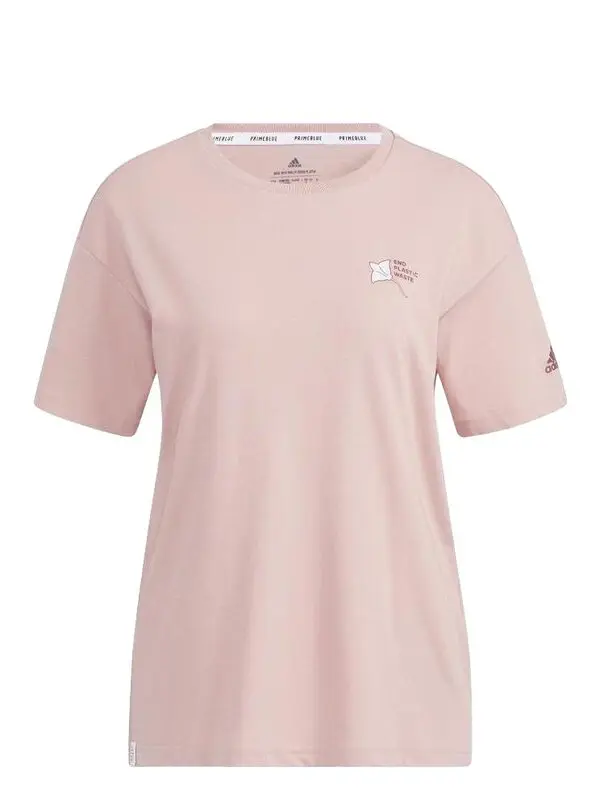 Adidas Ocean Graphic Short Sleeve T-shirt - Pink