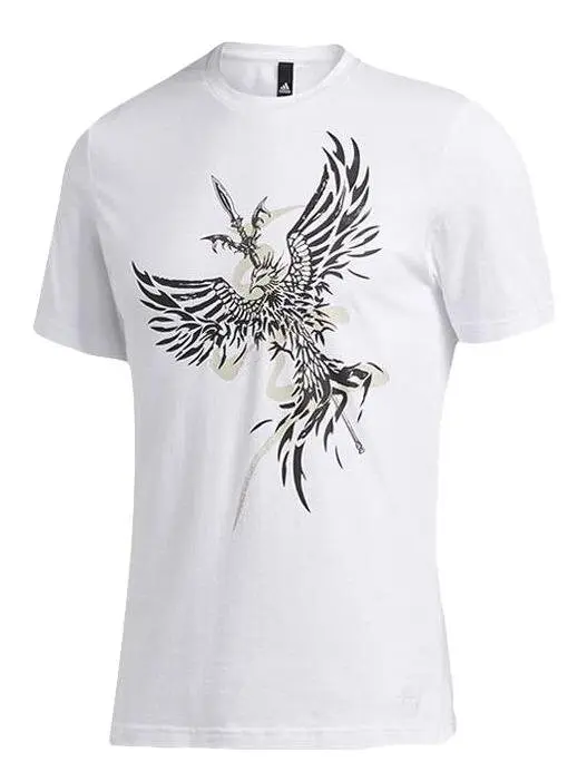 Adidas Printed Crew Neck Short Sleeve - White