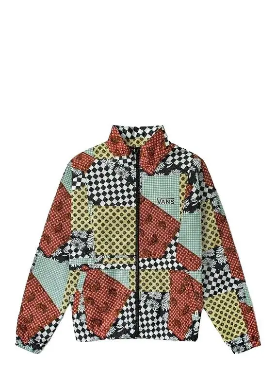 VANS Checkerboard Print Casual Jacket - Brown/black/white