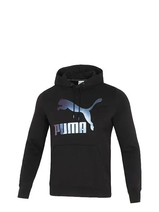 PUMA Classics Metallic Logo Hoodie - Black