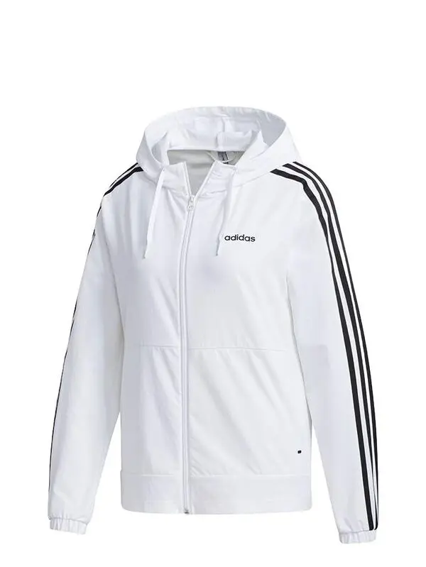 Adidas Essentials 3-stripes Hooded Track Jacket - White