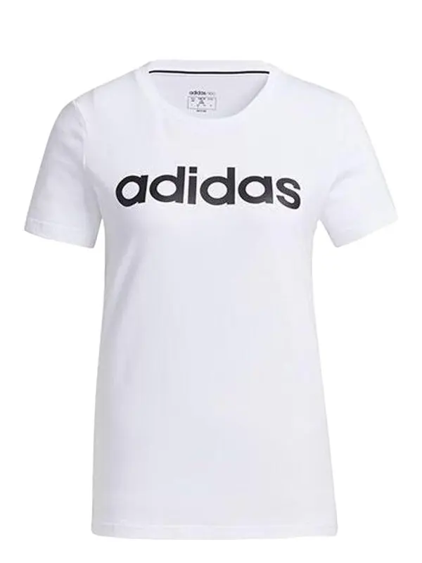 Adidas Essentials Linear T-shirt Asia Sizing 'white Black - White/black