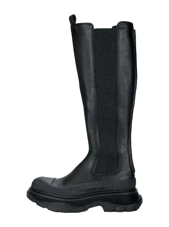 Alexander McQueen Tread Leather Over-the-knee Boots - Black