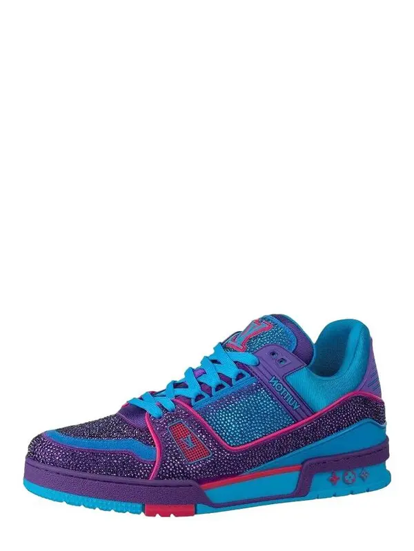 LOUIS VUITTON Trainers With Crystal Embellishments - Purple/blue/pink