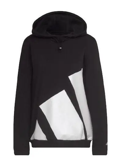 Adidas Colorblock Large Logo Sports Hoodie - Black