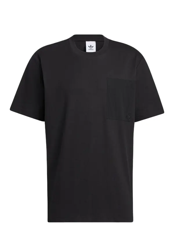 Adidas Originals Solid Color Casual Sports Round Neck Pullover Short Sleeve Black - Default Color