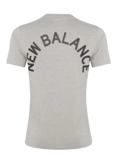 NEW BALANCE Back Alphabet Casual Short Sleeve Gray - Grey
