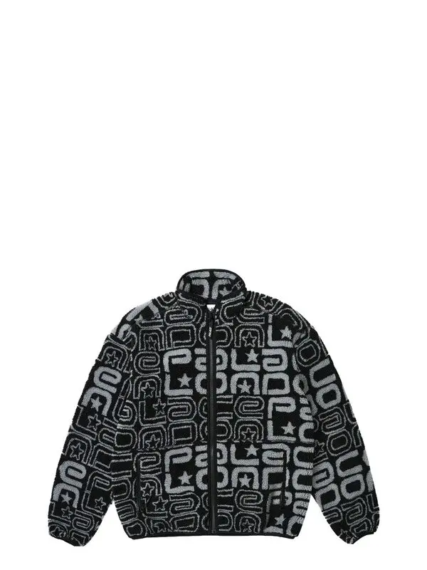 PALACE Joyrex Fleece Jacket - Black/grey