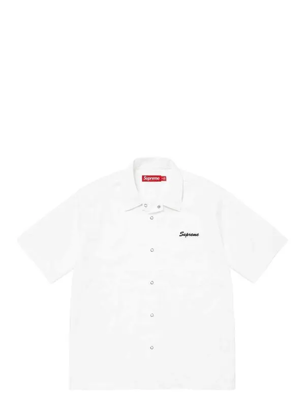 Supreme X Margaret Keane Teardrop S/s Work Shirt 'white Blue - White/blue