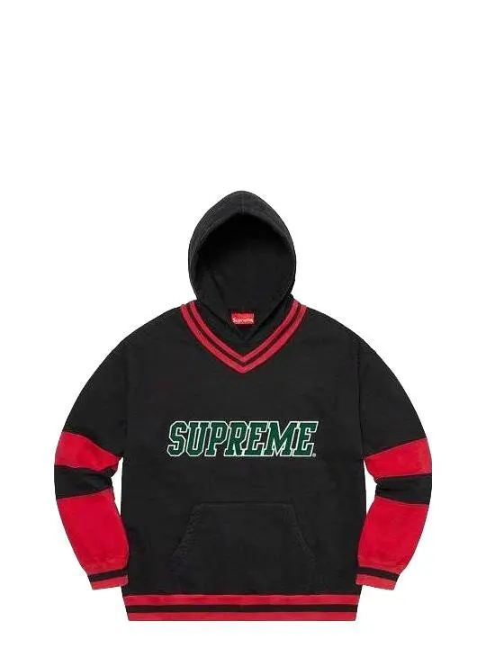 Supreme Hockey Hooded Sweatshirt - Black/red/green