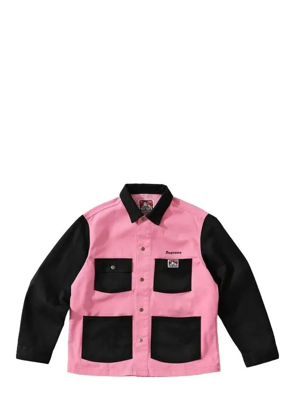 Supreme X Ben Davis Chore Coat - Black/pink