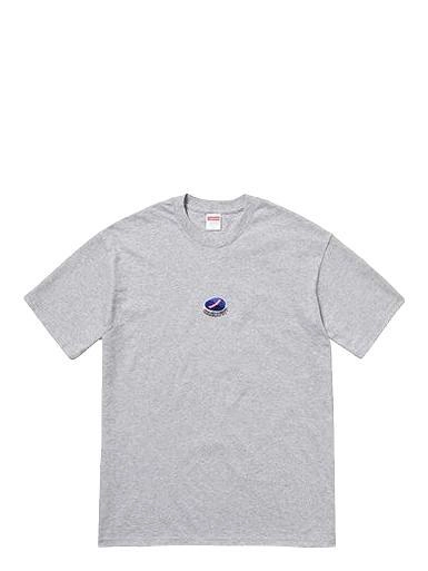 Supreme Fw18 Bottle Cap Tee Heather Logo Tee - Grey