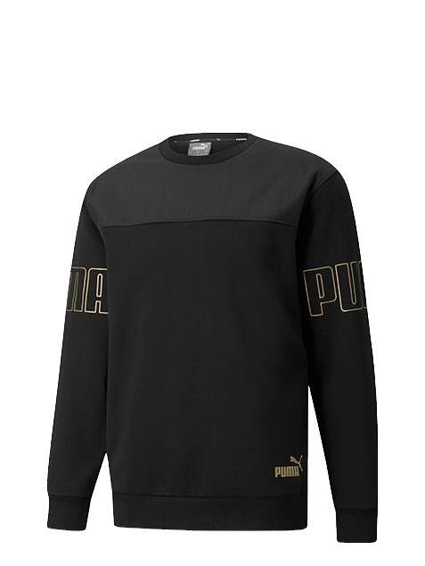 PUMA Winterized Crew Bronzing Logo Pullover - Black