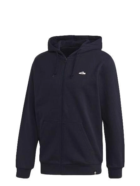 Adidas Embroidered Zip Hoodie - Black