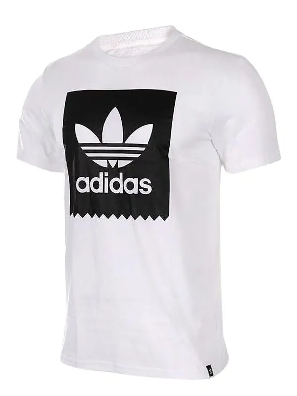 Adidas Originals Blackboard Logo T-shirt 'white Black - White/black