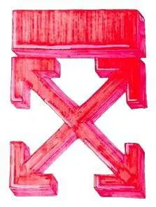 Off-White Fw20 Marker Arrow Red Arrow Printed - White
