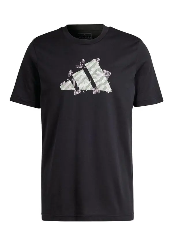 Adidas Aeroready Tennis Logo Slam Graphic T-shirt Asia Sizing - Black