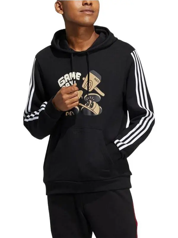 Adidas Neo Cartoon Alphabet Printing Hoodie - Multi-color