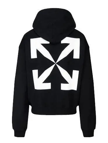 Off-White Printed Hooded Sweatshirt - Black