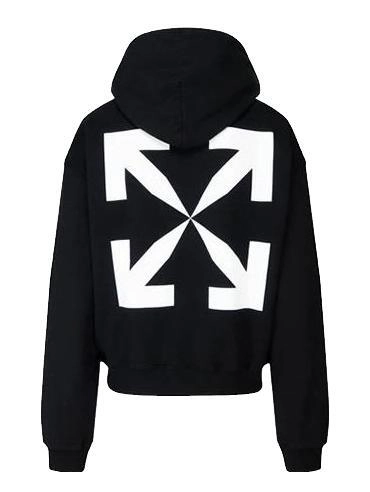 Off-White Printed Hooded Sweatshirt - Black