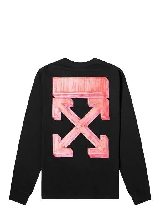 Off-White Fw20 Arrows Sketch Logo Long Sleeve - Black