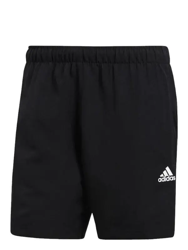 Adidas Solid Color Logo Straight Sports Shorts - Default Color