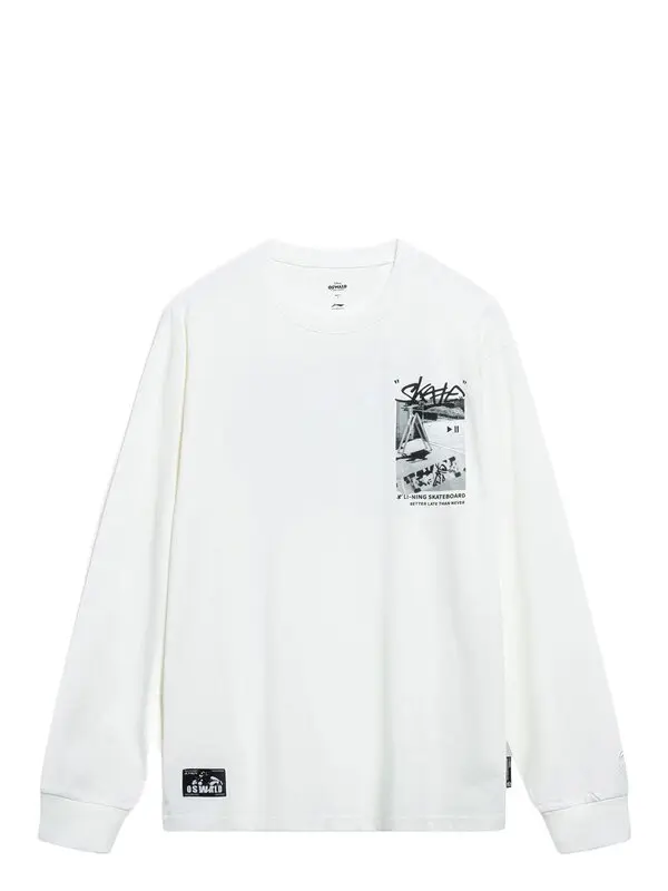 LI-NING X Disney Oswald Graphic Long Sleeve T-shirt 'white - White/black