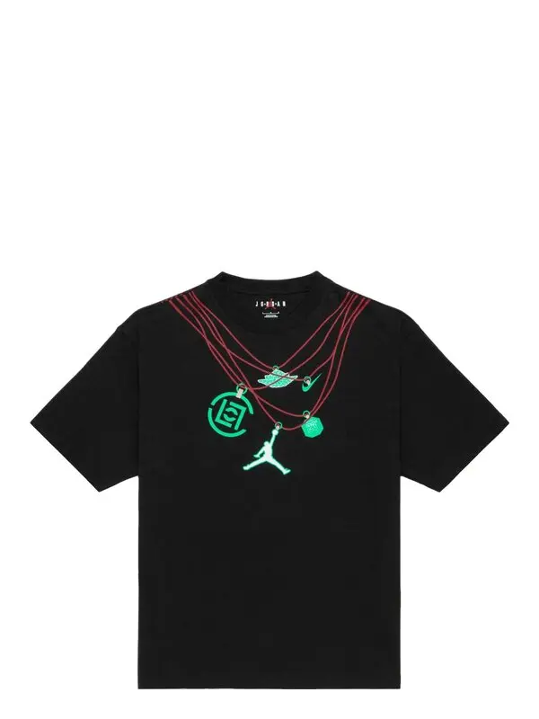 JORDAN X Clot Jade T-shirt 'black - Default Color