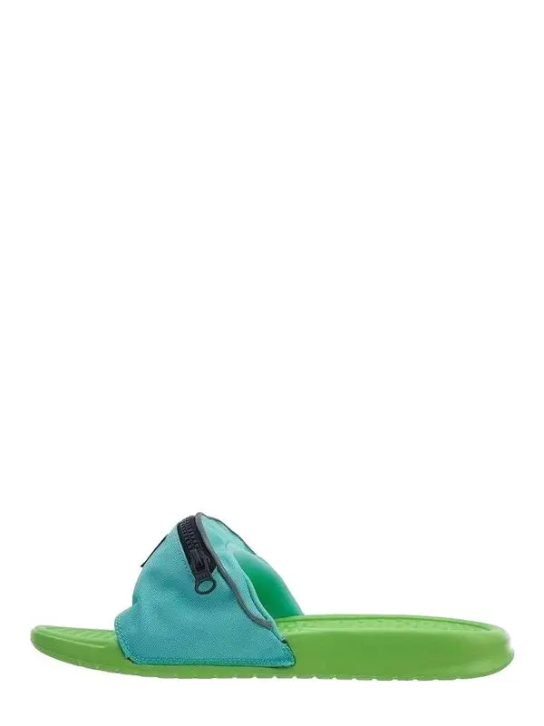 Nike Benassi Jdi Fanny Pack Slides - Blue/green
