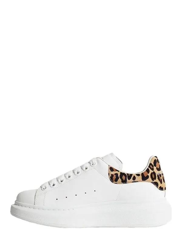 Alexander McQueen Oversized Sneaker White Leopard Suede - White/leopard