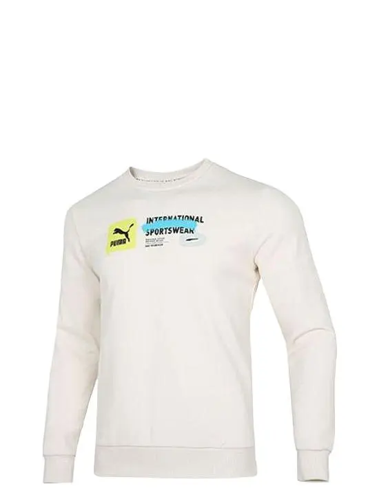 PUMA Printed Crewneck Pullover - White