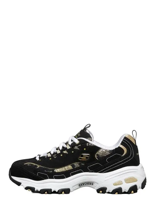 Sketchers D'lites 1.0 Sneakers - Blackwhitegold