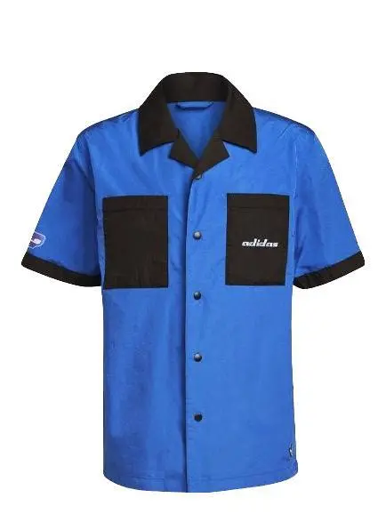 Adidas Originals Tgp Ss Logo Printed Motorcycle Short Sleeve Shirt - Blue