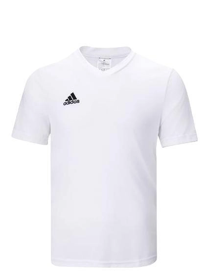 Adidas Solid Color Minimalistic Logo Embroidered Casual Sports Short Sleeve White T-shirt - Default Color