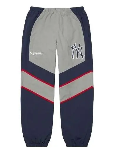 Supreme X New York Yankees Track Pants 'grey Navy - Grey/navy