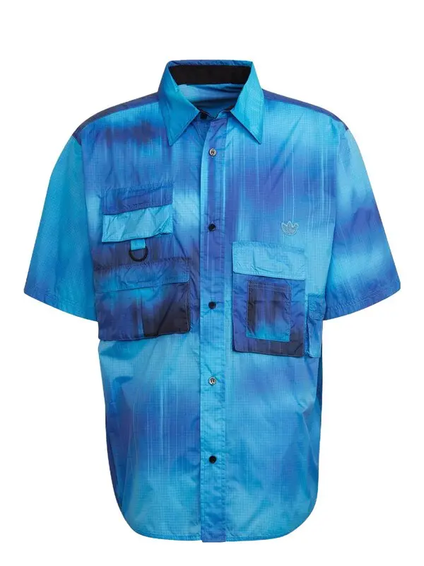 Adidas Gradient Pocket Sports Short Sleeve Shirt Blue - Multi-color
