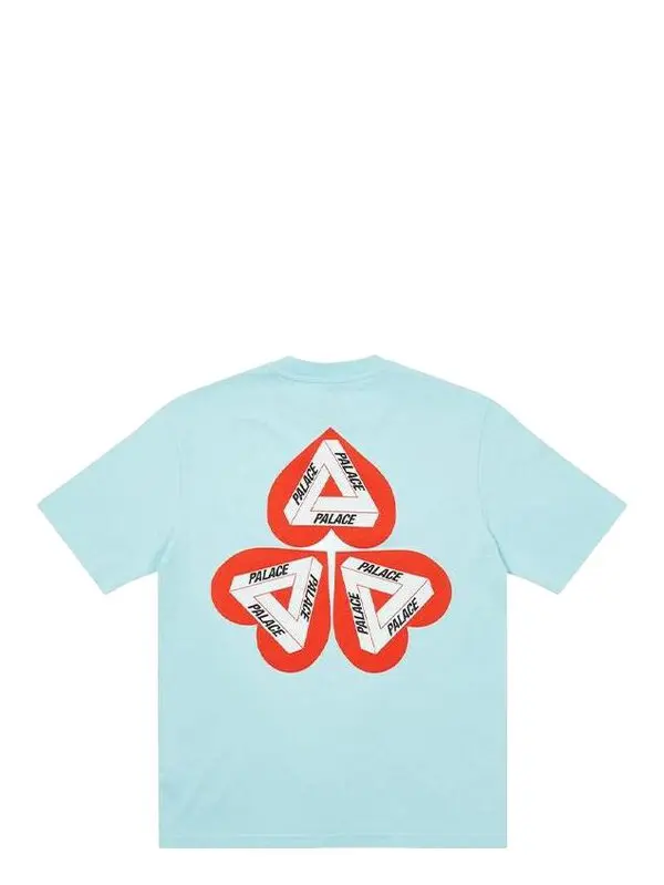 PALACE Heart Shape Tri- Ferg Short Sleeve T-shirt - Light Blue
