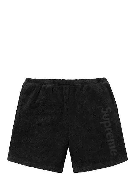 Supreme Terry Logo Alphabet Shorts - Black