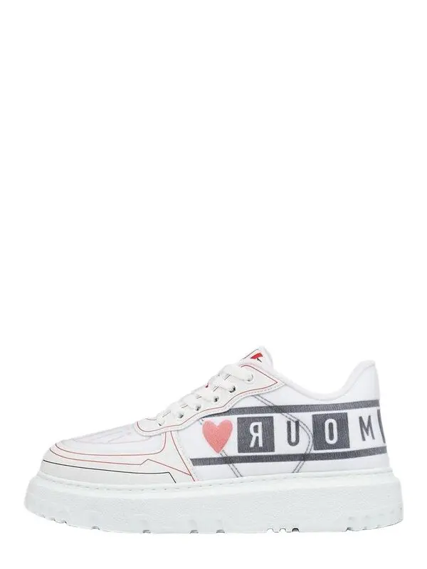 Dior Amour D Chess Heart' Sneakers - White