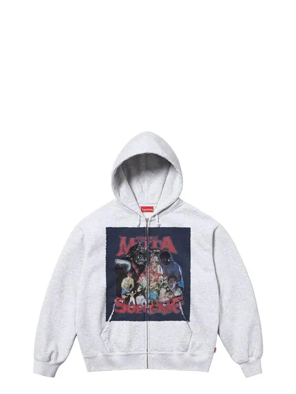 Supreme Muta Zip Up Hooded Sweatshirt 'grey Black - Grey/black