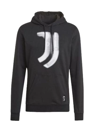 Adidas Juventus Pattern Printing Hooded Pullover - Default Color