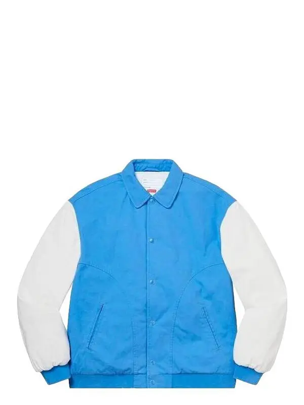 Supreme Twill Varsity Jacket - Blue/white