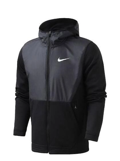 Nike Splicing Hooded Sports Jacket - Black