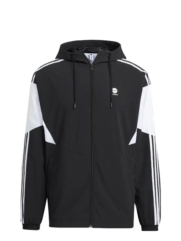 Adidas Hooded Track Jacket With Colorblock And Stripes - Default Color