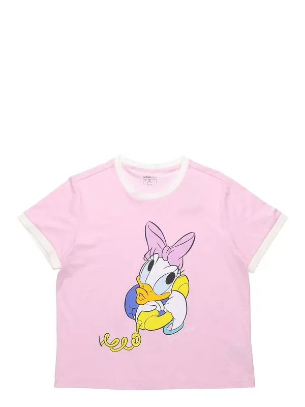 Adidas Neo Short Sleeve T-shirt With Donald Duck Graphic - Red