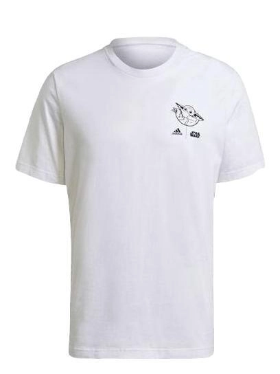 Adidas X Star War Crossover Back Print Athleisure Casual Sports Short Sleeve White T-shirt - Multi-color