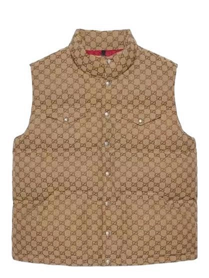 Gucci X The North Face Down Vest - Tan